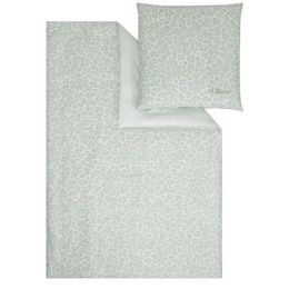 Ibena S. Oliver Satin-Bettw&auml;sche Salbei 135x200 cm und 80x80