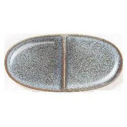 Asa Aperitifteller 2-geteilt Oval Denim