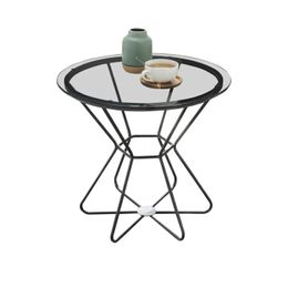 Concept Beistelltisch Sunbeam Schwarz/Grauglas ca. 55 cm