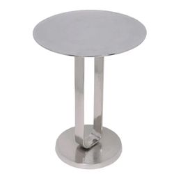 LC Wholesaler Beistelltisch Alu Nickel 44x59 cm