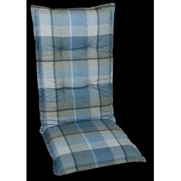 GO-DE Sesselauflage hoch Blau/Grau ca. 120x50x6 cm
