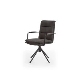 NIEHOFF SITZM&Ouml;BEL Niehoff Design-Armlehnenstuhl Vintage Dining Anthrazit 360 Grad drehbar