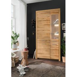 3S Frankenm&ouml;bel Vitrine Wildeiche massiv ca. 102x204x40 cm