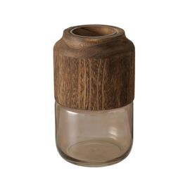 Boltze Vase Kayo Glas braun 23 cm