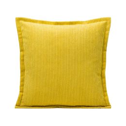 G&ouml;zze Capri Kissen Feincord-Optik 50x50 cm Gelb
