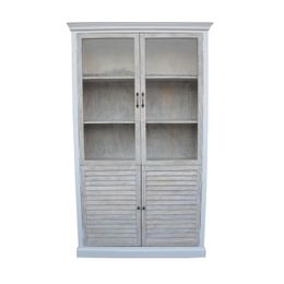 LC Wholesealer B&uuml;cherschrank Hampton Mangoholz ca. 124x43x210 cm