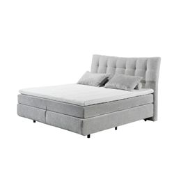 Ed LIfestyle Boxspringbett Massana inkl. Topper Light Grey 180x200 cm (H3/H4)