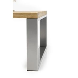 Stolkom Couchtisch Wildeiche/Metall alufarb. ca. 110x 40x70 cm