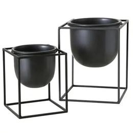 Boltze Pflanztopf Indoor Eisen schwarz 20 cm