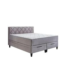 SUN GARDEN Boxspringbett Eberndorf ca. 180x200 cm silber