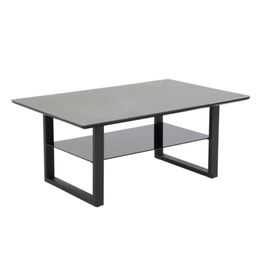 Hela Couchtisch Arne Glas Keramikoptik 105x69x45 cm