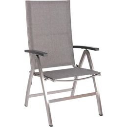 Stern Klappsessel Mika ca. 60x62x111 cm Edelstahl/ Grau