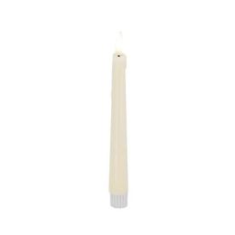 LC Wholesaler LED Dinnerkerze 2er Set Basic Echtwachs cream rustic 3D-Flamme warmwei&szlig;