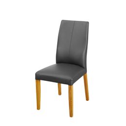 3S Frankenm&ouml;bel Stuhl ST-0130 Spaltleder grey ca.49x105x62 cm