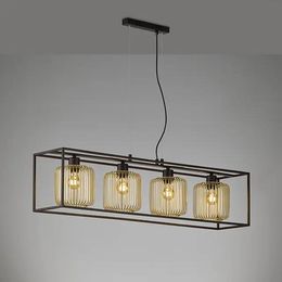 Fischer und Honsel F&H Pendelleuchte, 60878 Sandschwarz, Goldfarben