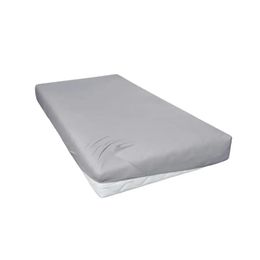 Hahn Haustextilien Spannbetttuch Jersey Hellgrau 90-100x200 cm