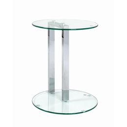 HAKU Beistelltisch Artur Glas/Chrom