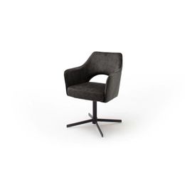 Easy Armlehnstuhl Valetta Vintage Anthrazit 360&deg; drehbar ca 61x85x60 cm