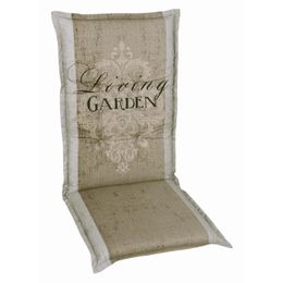 GO-DE Garten-Sesselauflage hoch Beige 50x8x120cm
