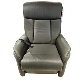 Hukla Relaxsessel Echt Leder Anthrazit elekt. Verstellung & Aufstehhilfe ca. LF: 178 cm