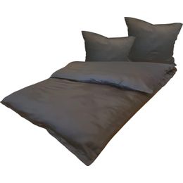 Cosima Bettw&auml;sche Tencel Elodie Anthrazit ca.155x220 cm & 80x80 cm