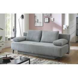 Restyl Schlafsofa Sandy Cord grau ca.140x193 cm