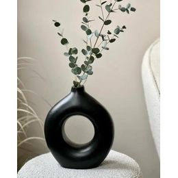 Boltze Vase Ronella schwarz 23 cm
