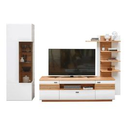 Wohn-Concept Wohnwand Fresno Wei&szlig; matt/Artisan Eiche ca. 296x201x47 cm
