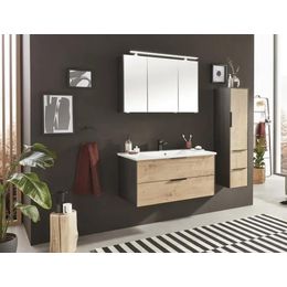 Puris Bad-Kombination D-Light Eiche natur NB / Cosmos Grey
