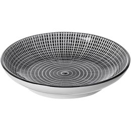 Ritzenhoff & Breker Ritzenhoff & Breker Schale flach Takeo 10 cm Schwarz/Wei&szlig;