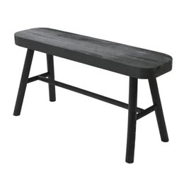 Kaemingk Holzbank Schwarz ca. 90x45x25 cm