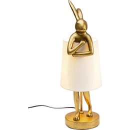 KARE Tischleuchte Animal Rabbit 50 cm Wei&szlig;/Gold