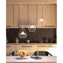Wofi Pendelleuchte 3- flg. Amy Silber Chrom gl&auml;nzend