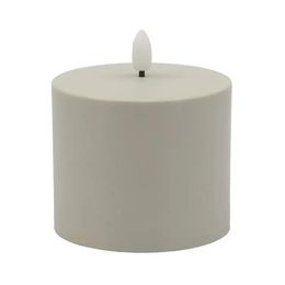 LC Wholesaler Solar Stumpenkerze Sand 8x10 cm