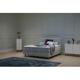 Delux Boxspringbett Sj&ouml;holm En&ouml; 180x200 cm, Bezug: Stone light grey 60