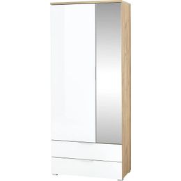 Germania Garderobenschrank 3974 242 Navarra Eiche Nb./wei&szlig;