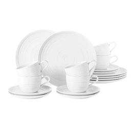 Seltmann Weiden Seltmann Kaffeeservice 18-teilig Terra wei&szlig; uni