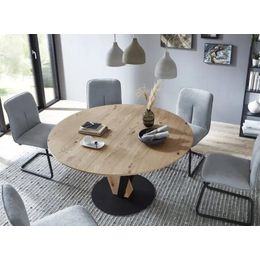Venjakob Esstisch rund ET 565 Ara Wildeiche hell soft ca. 140(190)x75cm