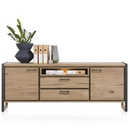 Henders & Hazel Metalo Sideboard 36331RWB Eiche furniert / Metall schwarz ca.210x80x42 cm