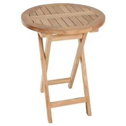 LC Garden Gartentisch Riva ca. 70 cm Durchmesser Teak, klappbar