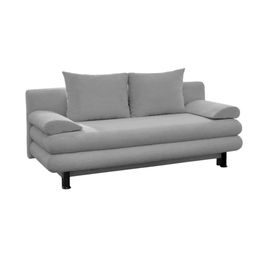 SUN GARDEN Schlafsofa Bern Breitcord Silber 196x92cm