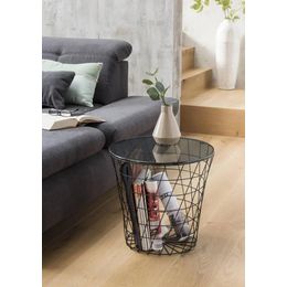 Concept Beistelltisch Embudo Schwarz / Grauglas