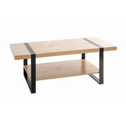 HAKU Couchtisch Saragossa 1 Eiche Dekor/Schwarz ca. 120x45x60 cm