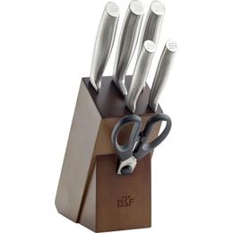 BSF by Zwilling Messerblock 7 tlg Holzfarben&ouml;Edelstahlfarben