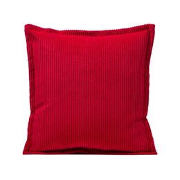 G&ouml;zze Capri Kissen Feincord-Optik 50x50 cm Rot