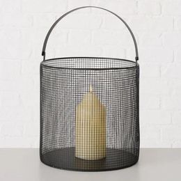 Boltze Windlicht Baska Eisen schwarz 44 cm