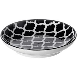 Ritzenhoff & Breker Ritzenhoff & Breker Schale flach Takeo 10 cm Schwarz/Wei&szlig;