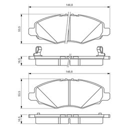 Bosch Bremsbelagsatz, Scheibenbremse 0986494326 f&uuml;r TOYOTA LEXUS