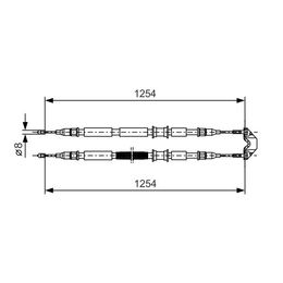 Bosch Seilzug, Feststellbremse 1987477764 f&uuml;r HOLDEN