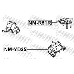 FEBEST Lagerung, Motor nmyd25 vorne f&uuml;r NISSAN